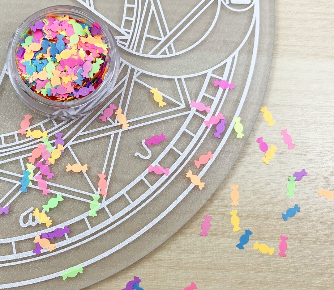 Colorful Neon Candy Glitter | Fluorescent Sweets Confetti | Solvent ...