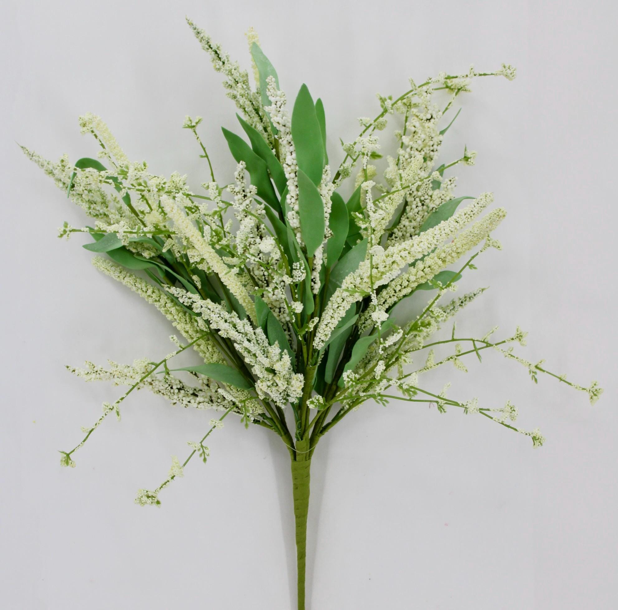 Cream Mixed Heather Spike Spray, Greenery Filler for Spring, Wreath ...
