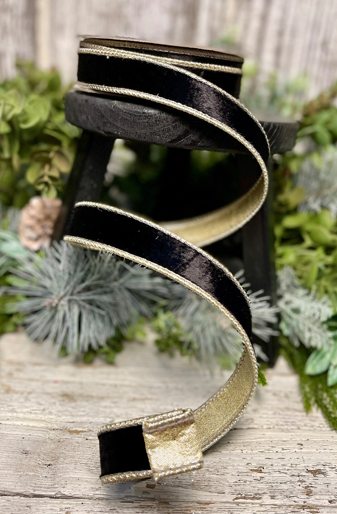 Satin Velvet,ribbon for Wreaths, Designer Ribbon, 1" Ribbon, Farrisilk ...