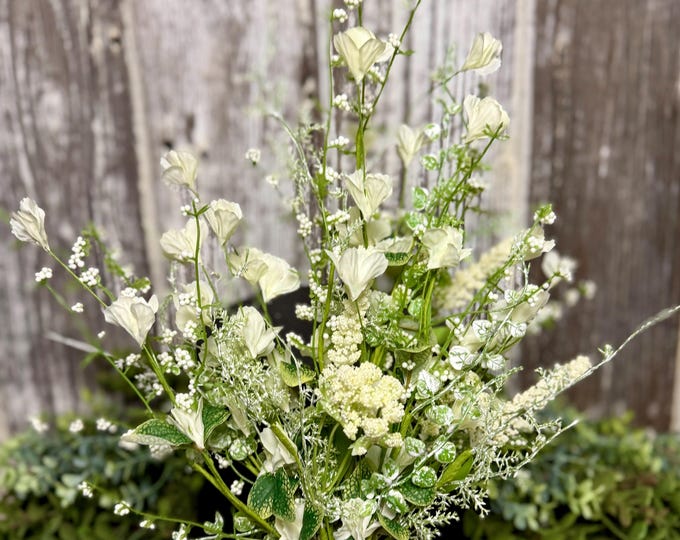 Cream Wildflower Berry Spray, Floral Filler for Spring, Wreath Filler ...