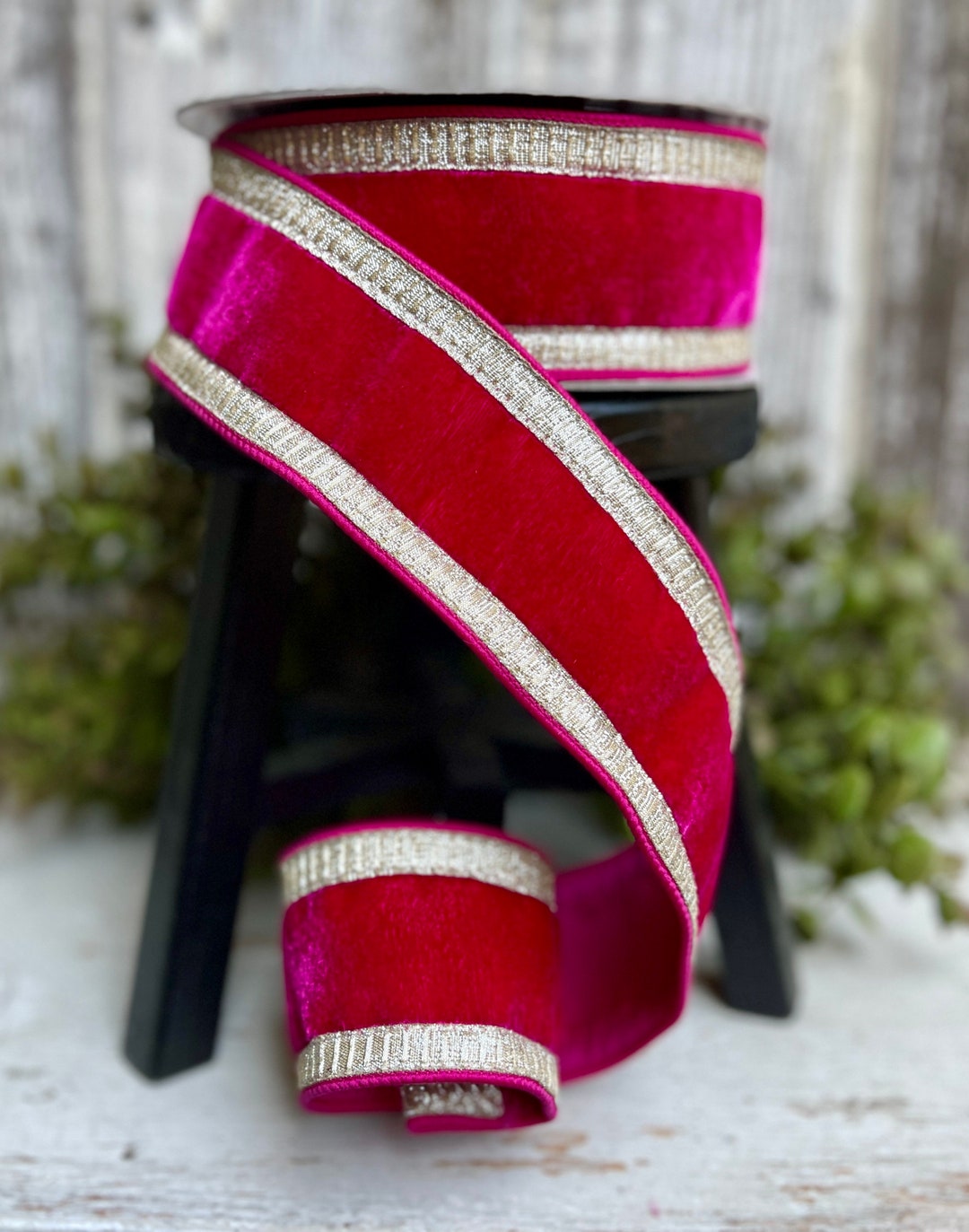 Ribbon, Ribbon for Wreaths, Designer Ribbon, 2.5 Ribbon, Velvet Ribbon ...