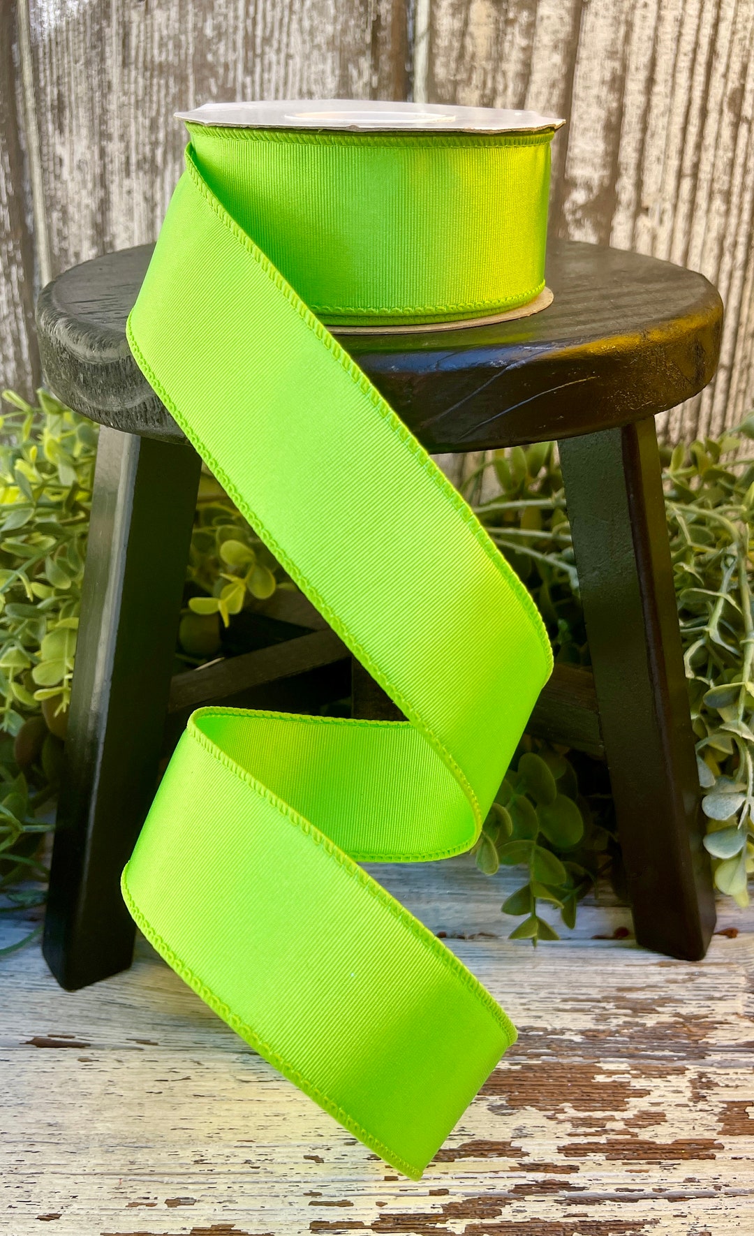 Ribbon for Wreaths, Designer Ribbon, 1-1/2 Ribbon, Spring Ribbon, Wired ...