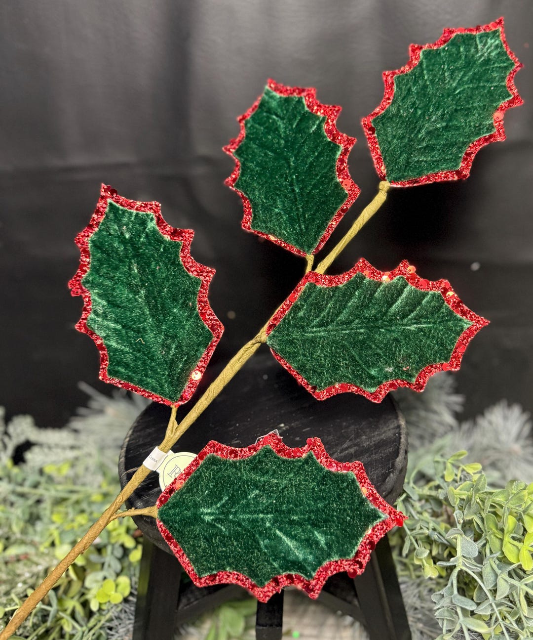 Holly Leaf Spray, Floral Filler for Winter, Wreath Filler for Christmas ...