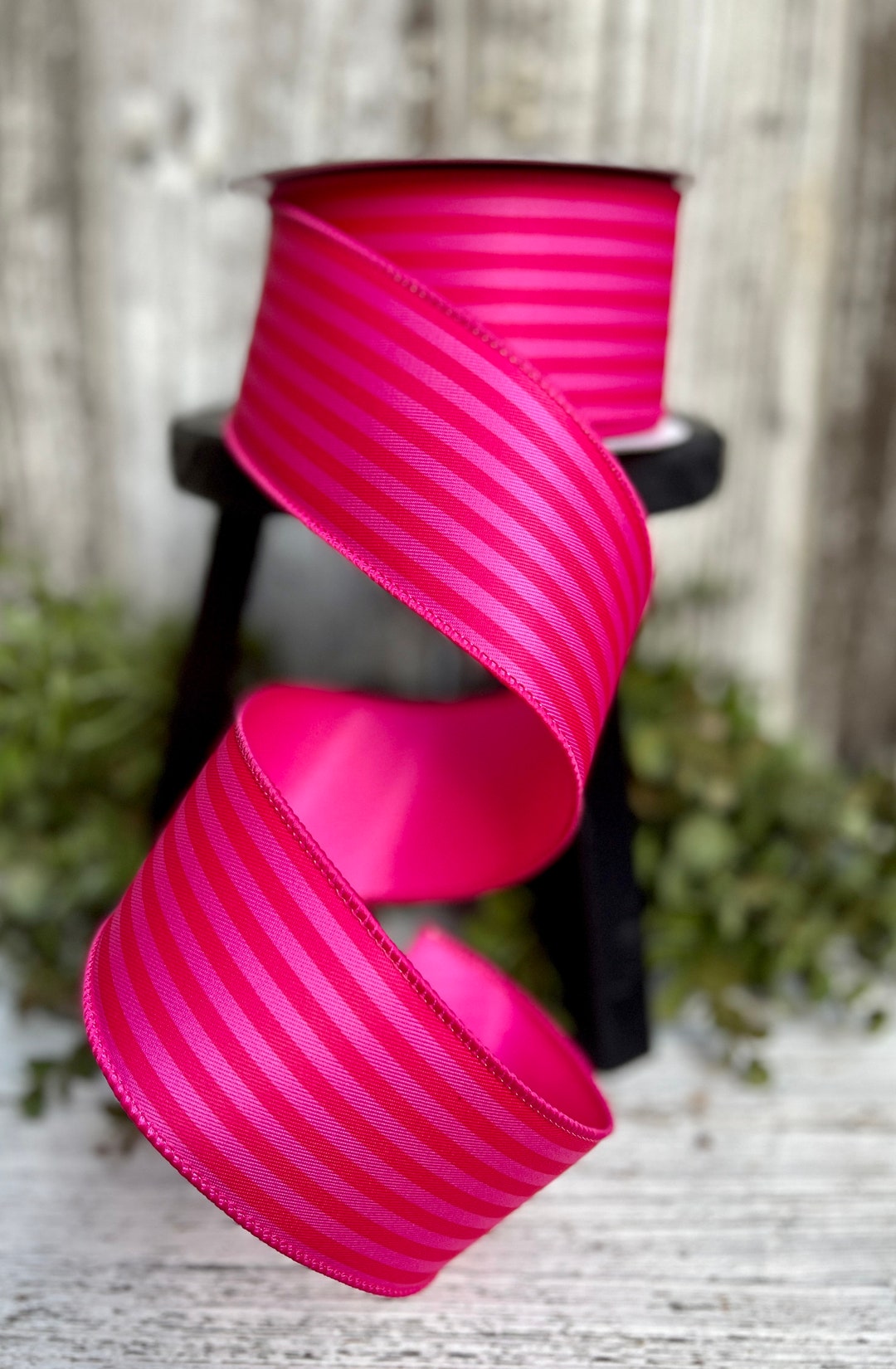 Ribbon, Ribbon for Wreaths, Designer Ribbon, 2.5" Wide, Stripe Ribbon ...