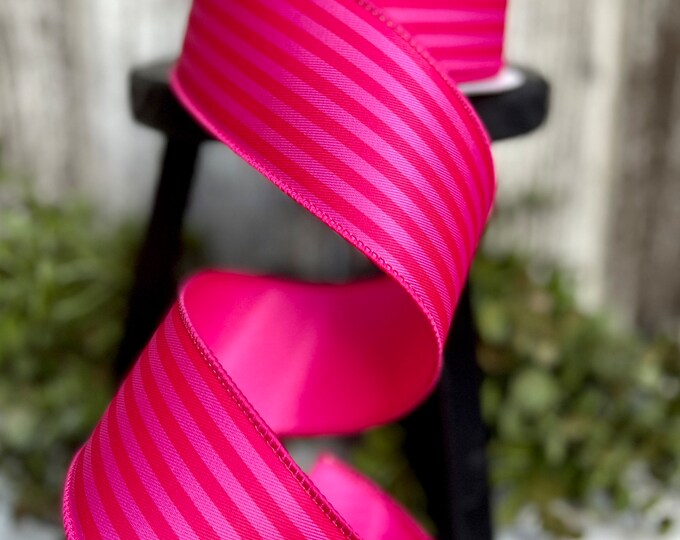 Ribbon, Ribbon for Wreaths, Designer Ribbon, 2.5" Wide, Stripe Ribbon ...