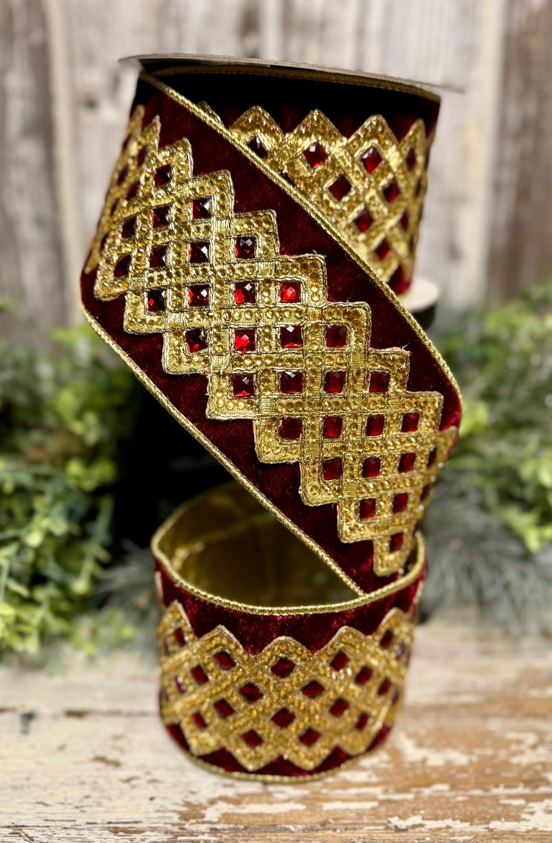 Ribbon for Wreaths, Designer Ribbon, 4", Luxury Farrisilk, Wreath ...