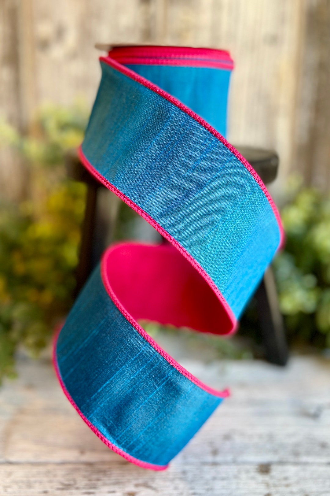 Ribbon, Ribbon for Wreaths, Designer Ribbon, 2.5" Wide, Taffeta Ribbon ...