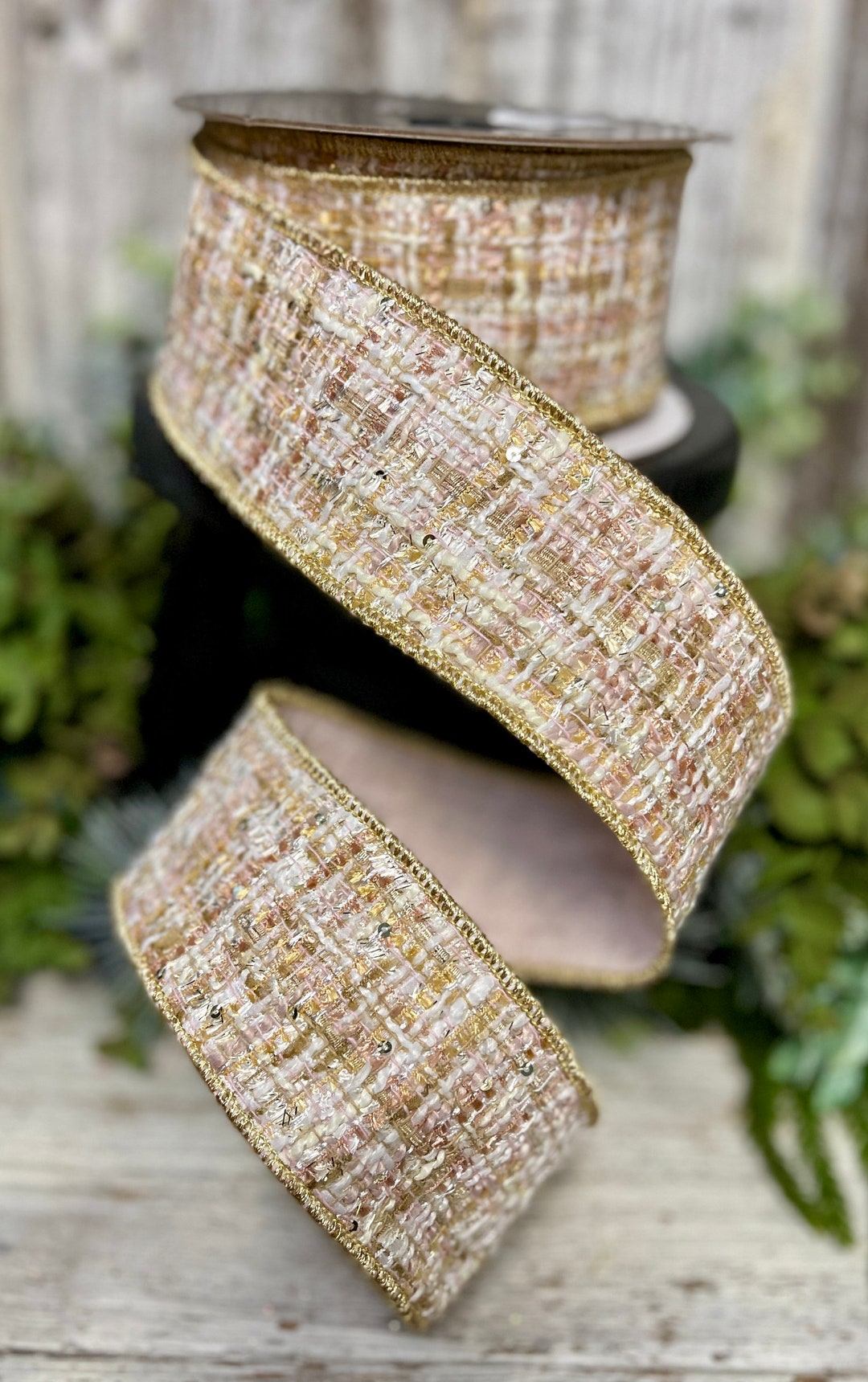 10 YD, Ribbon for Wreath, Farrisilk Ribbon, Wired Ribbon, Multi Color ...