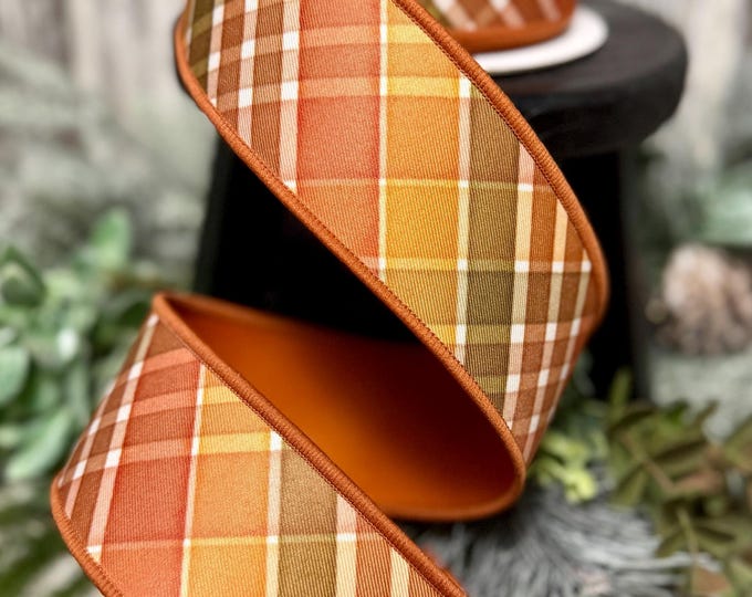 Fall Ribbon, Ribbon for Wreaths, Designer Ribbon, 2.5" Ribbon, Luxury ...
