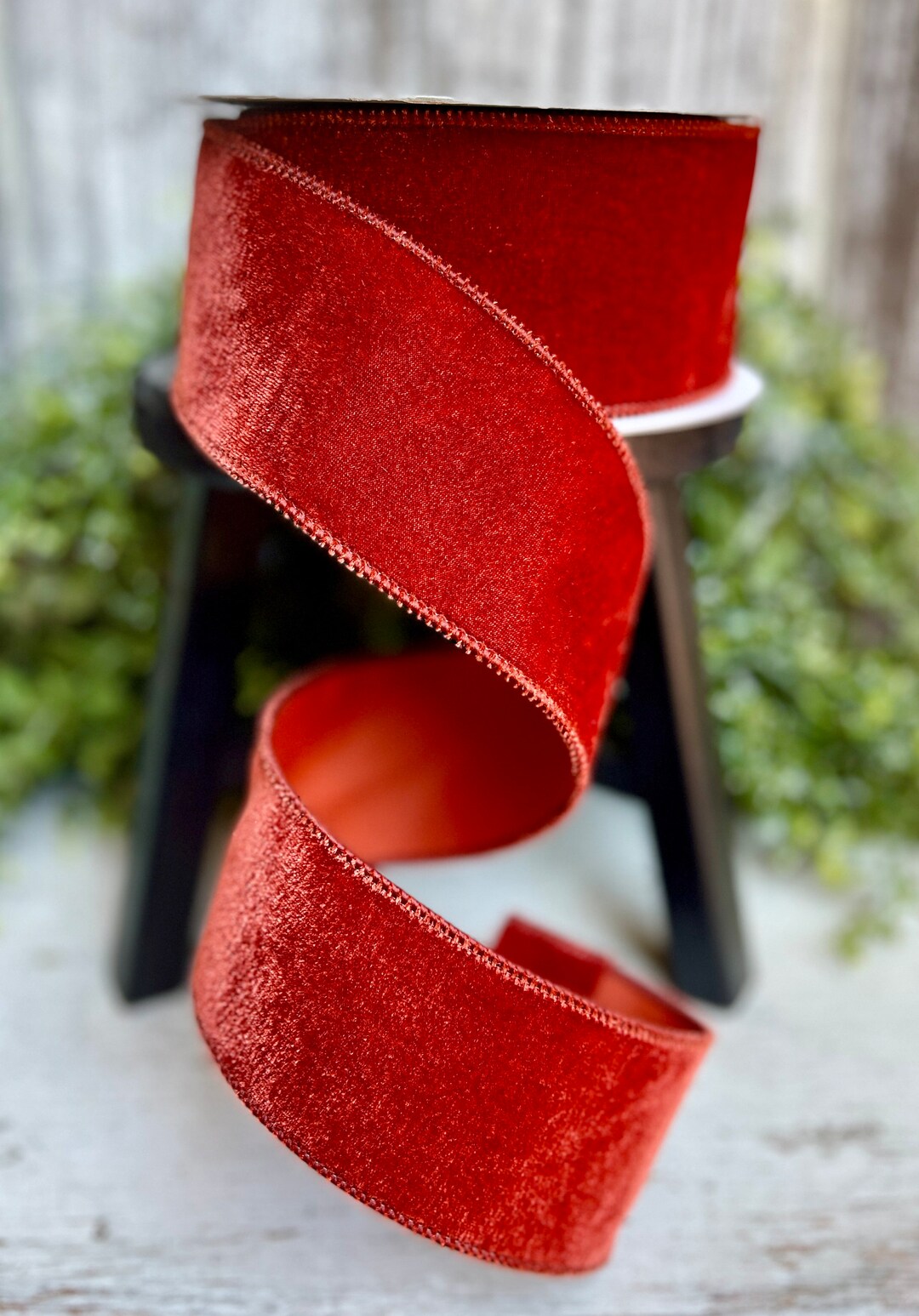 Ribbon, Ribbon for Wreaths, Designer Ribbon, 2.5" Wide, Velveteen ...