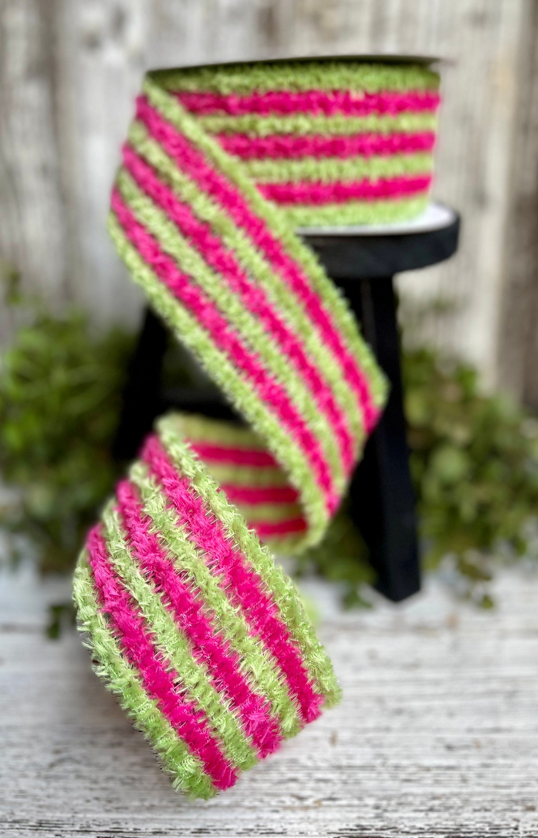 Ribbon, Ribbon for Wreaths, Designer Ribbon, 2.5 Wide, Stripe Ribbon ...