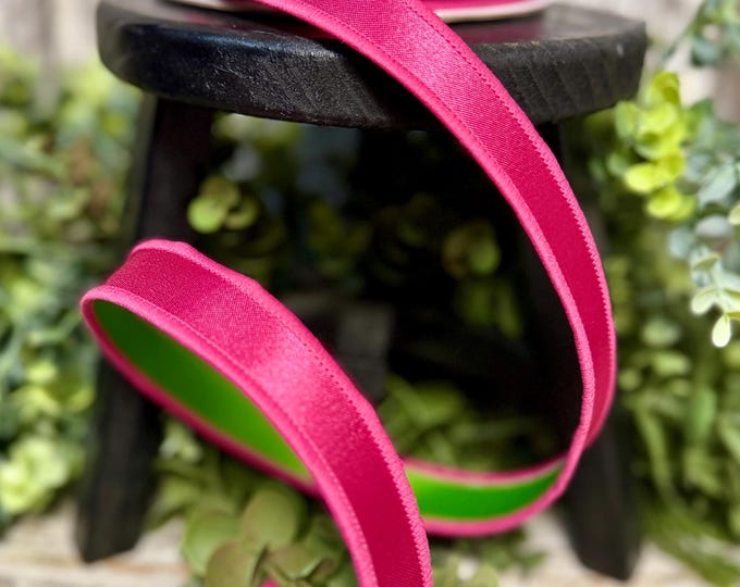 Ribbon for Wreaths, Designer Ribbon, 7/8" Ribbon, 2-tone Ribbon, Luxury ...