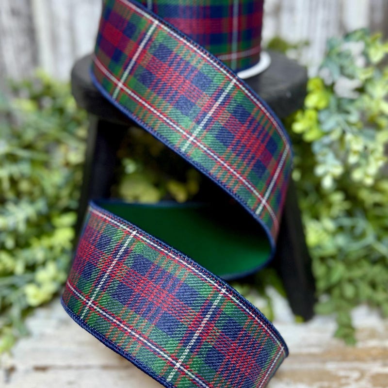 Red Plaid Ribbon - Etsy