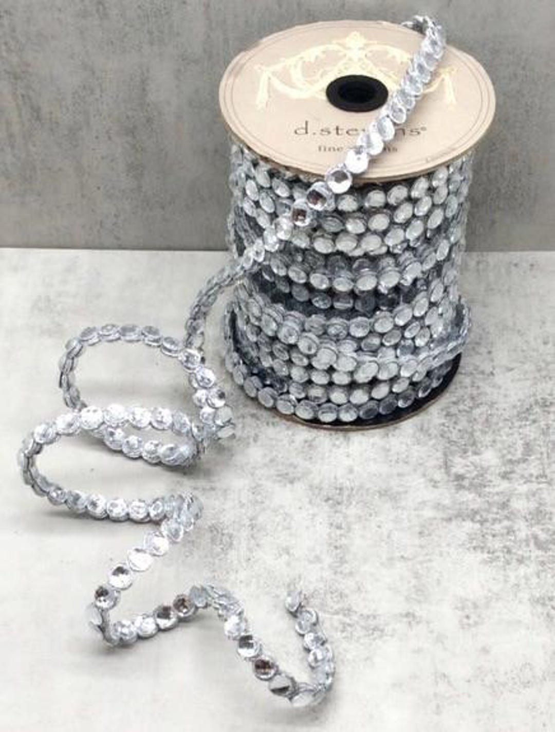 Jeweled Ribbon, Jeweled Garland for Tree, Designer Ribbon, 1/2" Ribbon ...