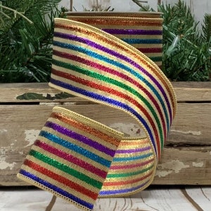 D Stevens Ribbon, 10 YD, Ribbon for Wreaths, Designer Ribbon, 2.5 ...