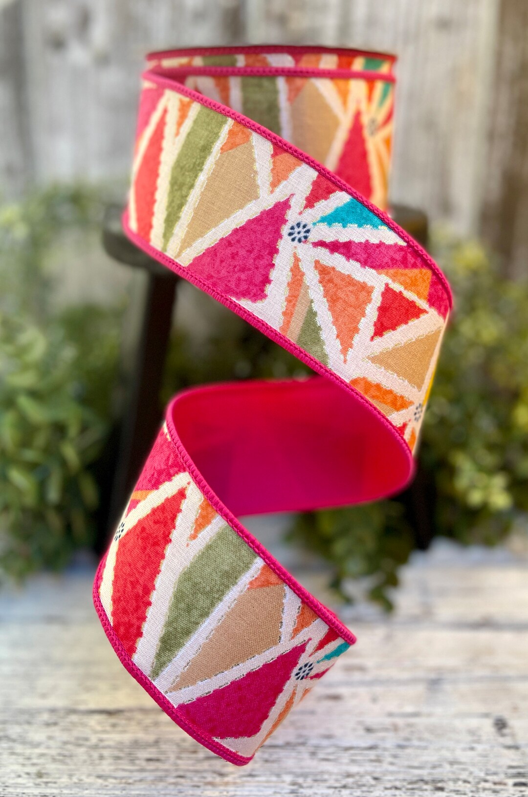 Ribbon for Wreaths, Designer Ribbon, 2-1/2 Ribbon, Wired Ribbon ...