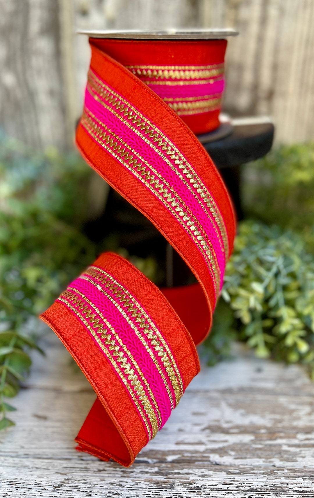 Ribbon, Ribbon for Wreaths, Designer Ribbon, 2.5" Ribbon, Christmas ...