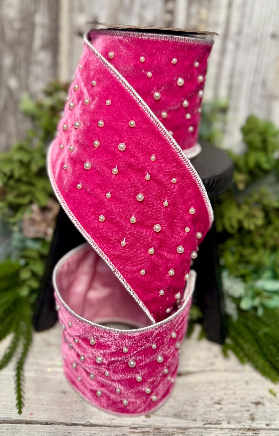 Jeweled Ribbon, Ribbon for Wreaths, Designer Ribbon, 4" Ribbon ...