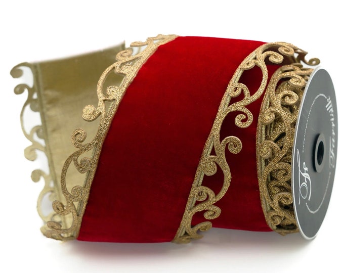 Ribbon for Wreaths, Farrisilk Ribbon, 5" Ribbon, Luxury Ribbon, Velvet ...