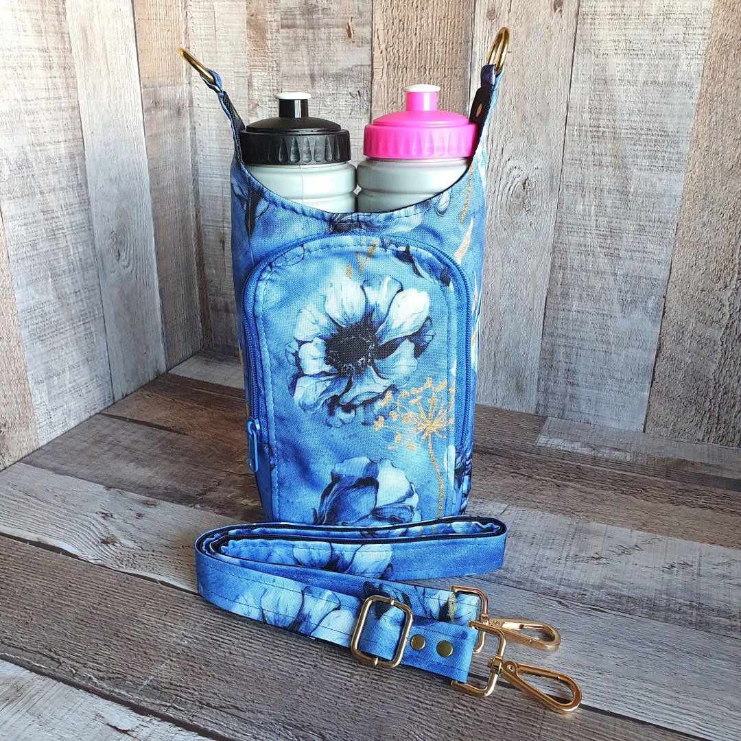 Water Bottle Bag, Water Carrier Bag, Blue Sports Drink Bag, Blue ...