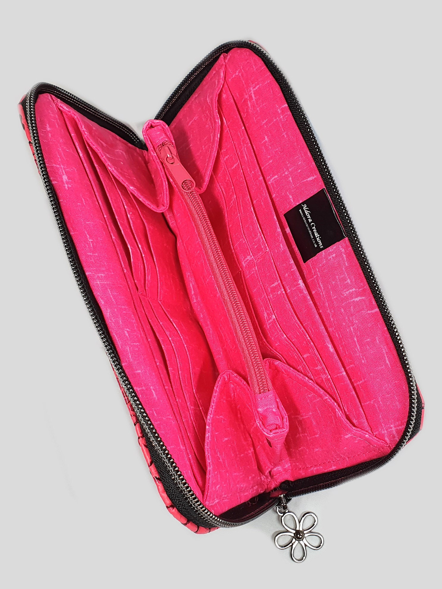 Pink Croc Faux Leather Zip Around Wallet Wallet Purse Zipped - Etsy