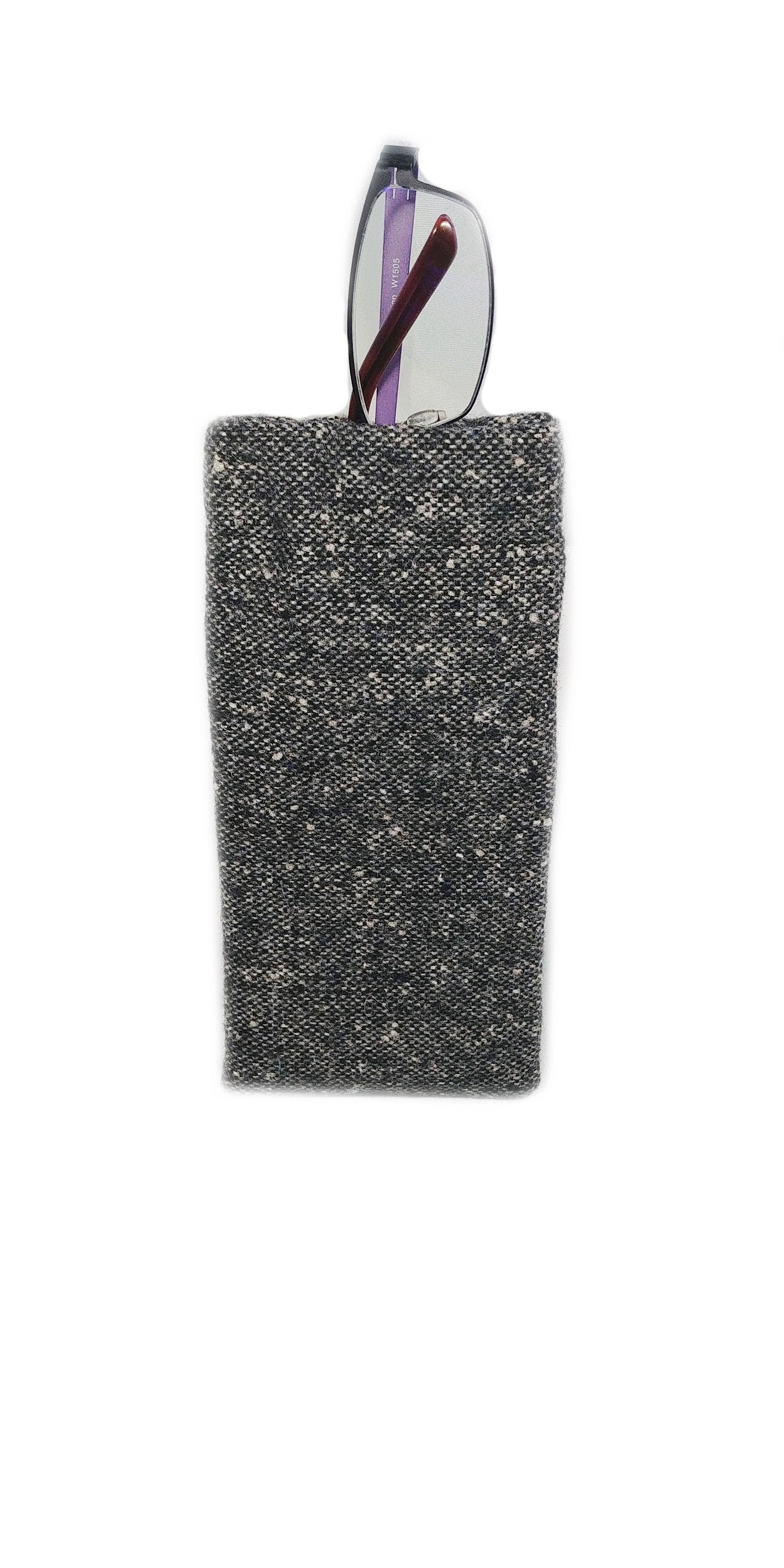 Mottled Grey Wool Glasses Case Glasses Case Sunglasses Case - Etsy