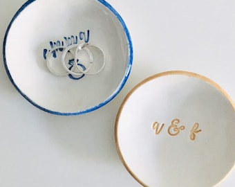 Personalised Ring Dish Ceramic | Etsy
