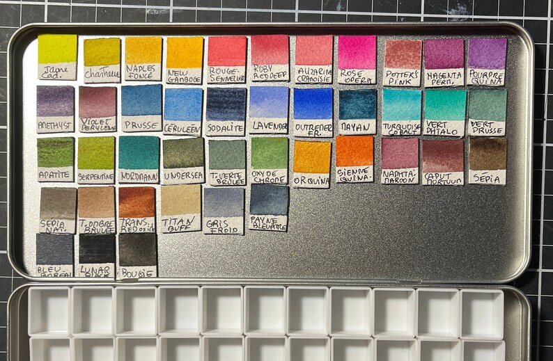Magnetic Color Chart for Tin Palette - Etsy Australia