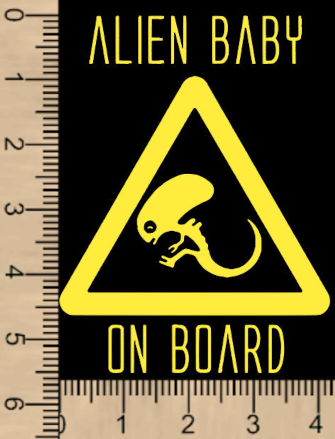 Alien Baby on Board Decal - Etsy