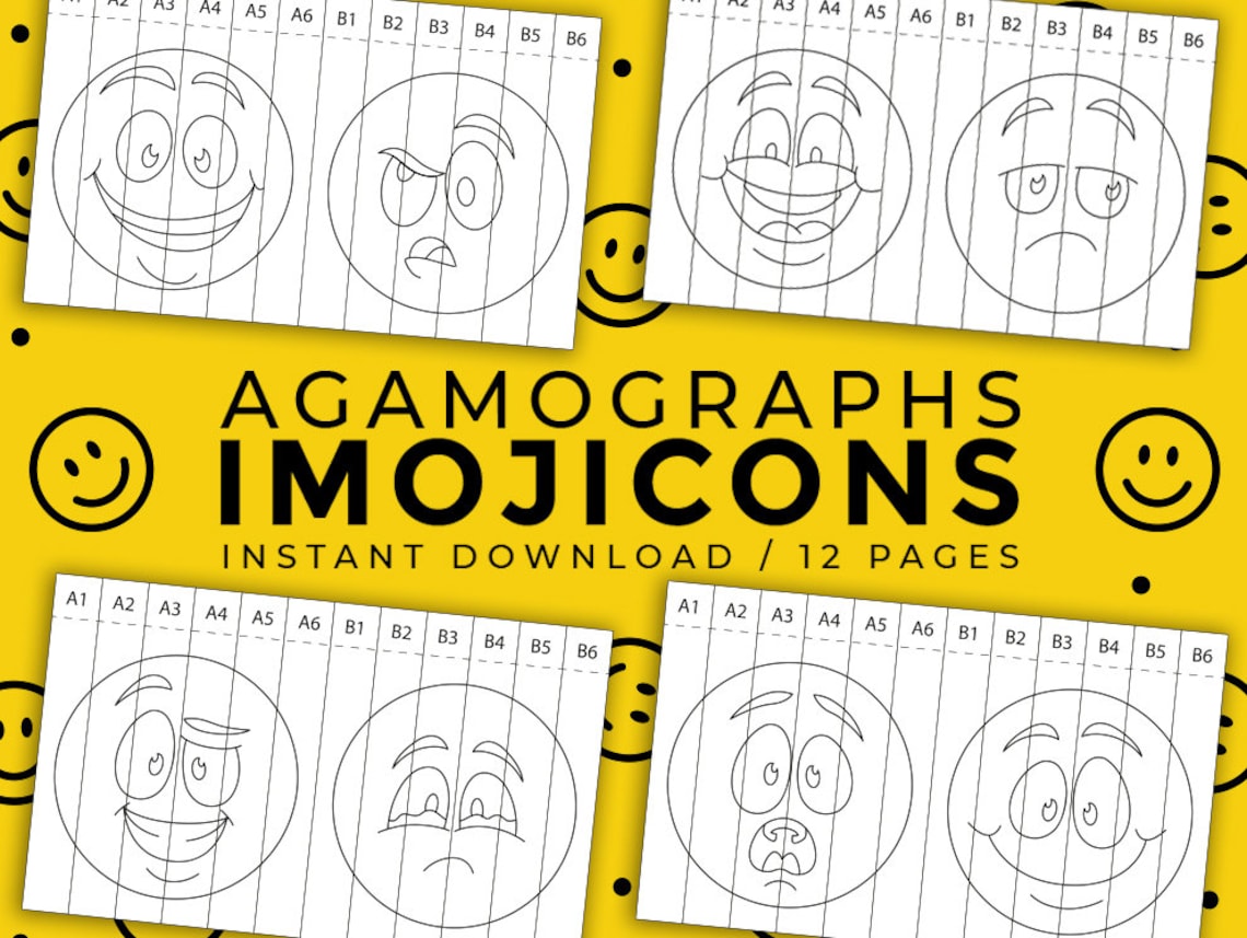 AGAMOGRAPHS EMOJICONS - Etsy