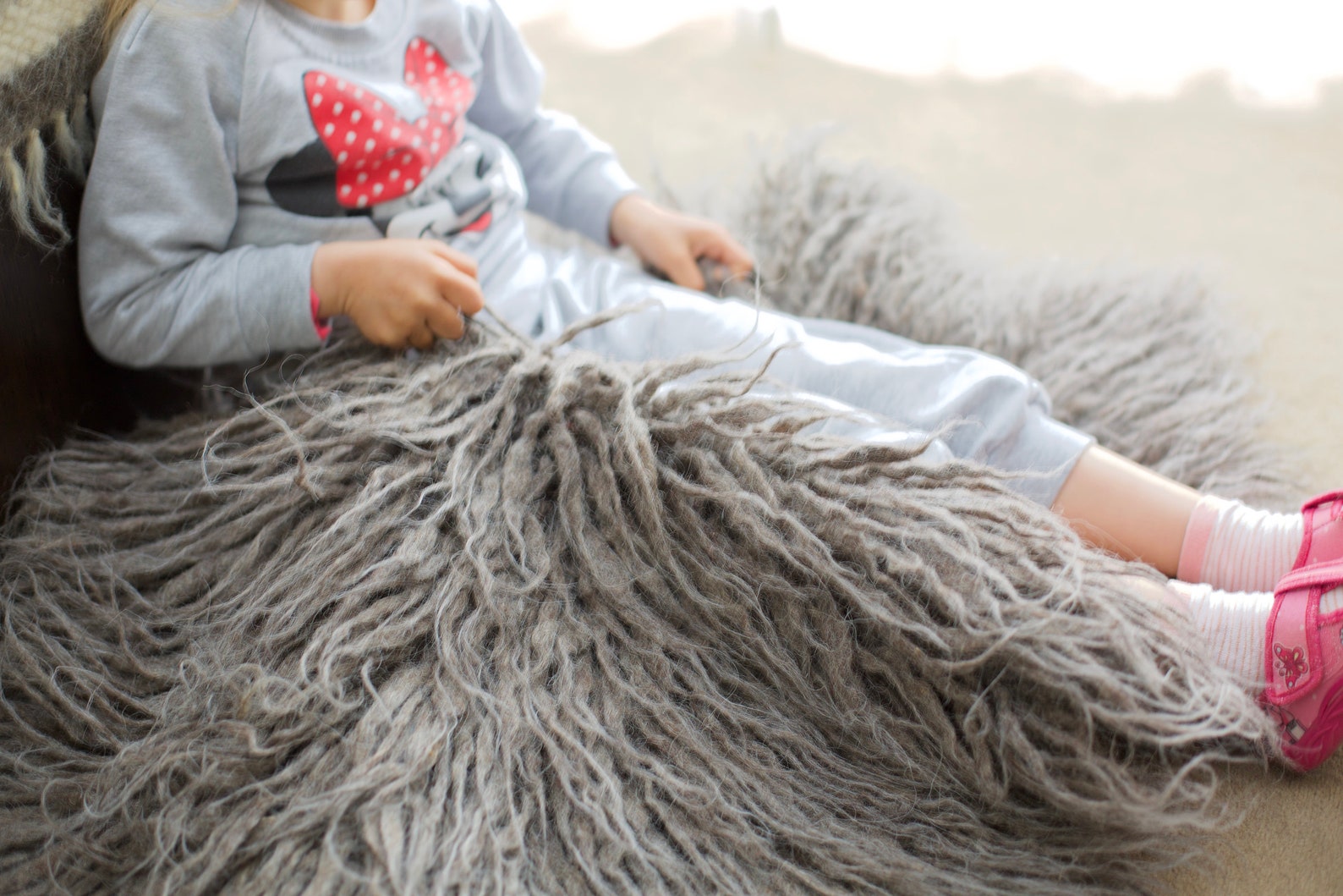 Shag Rug Fuzzy Rug Fluffy Rug 100 % Sheep Wool Rug Hand - Etsy