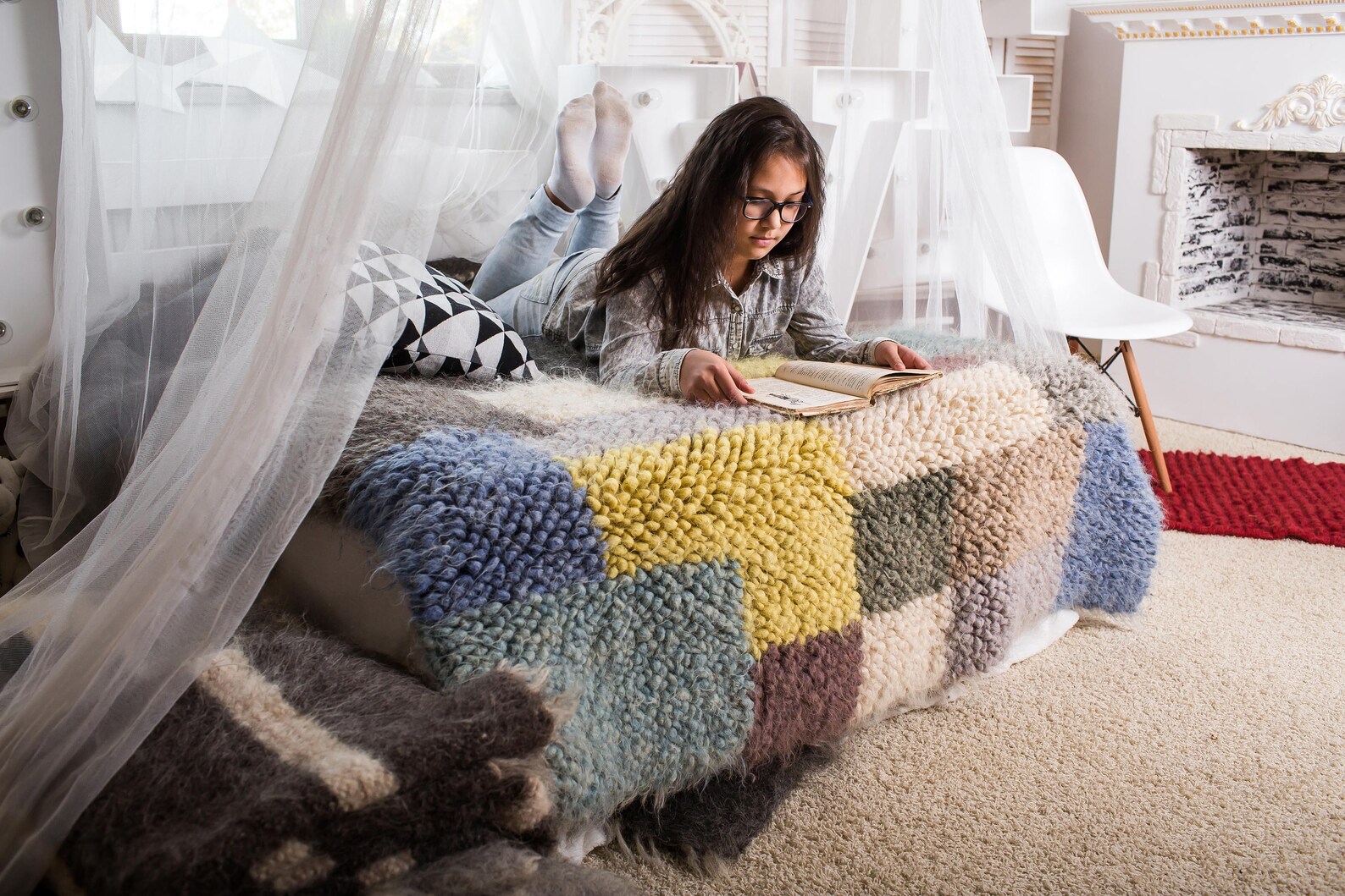 Rug So Thick Wool Rug Home Decor Woven Rug Home Living Wool | Etsy