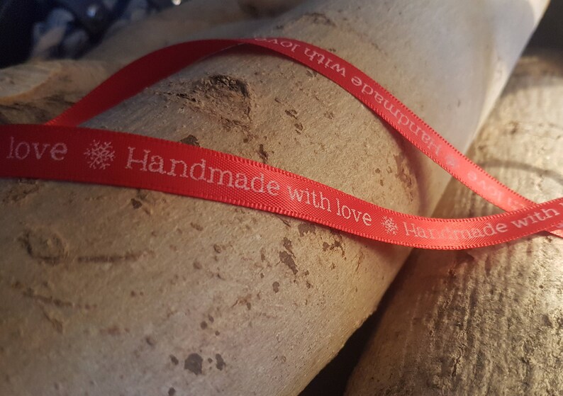 10mm Handmade/homemade With Love Satin Ribbon Christmas - Etsy
