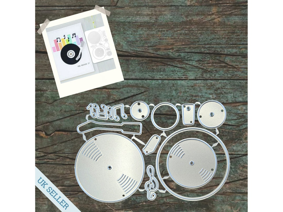 Vinyl Record Player Music Themed Cutting Die for Card Making ...