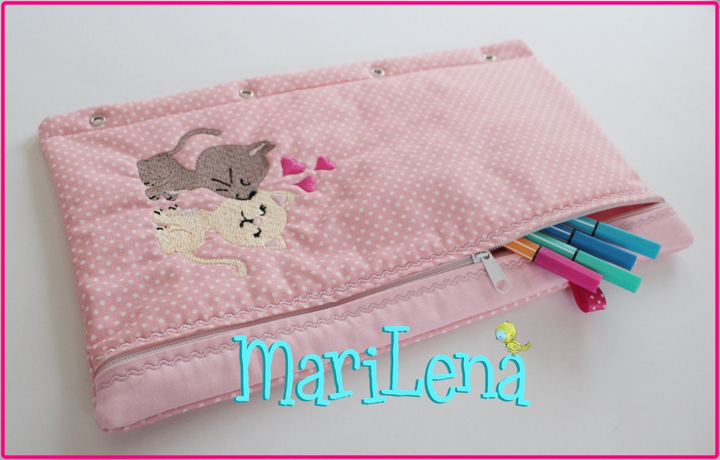 Embroidery File Folder Pencil Case Cats Bag ITH 18x30 Embroidery ...