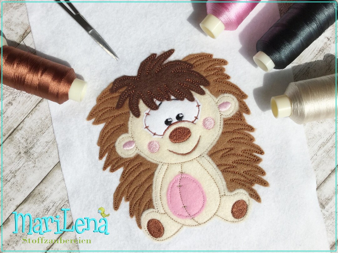 Embroidery File Hedgehog Emil Appli 13x18 5x7 Embroidery Pattern ...