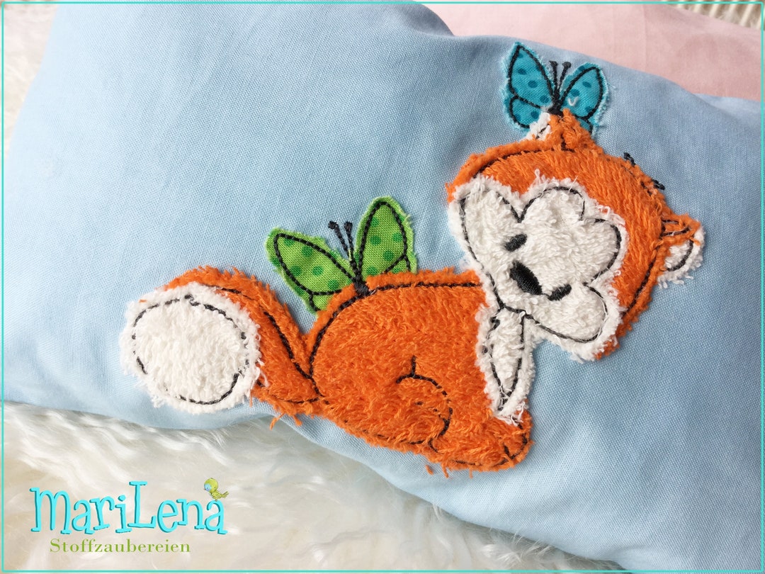 Embroidery File Fox Butterfly Appli 10x10 Appliqué Embroidery - Etsy