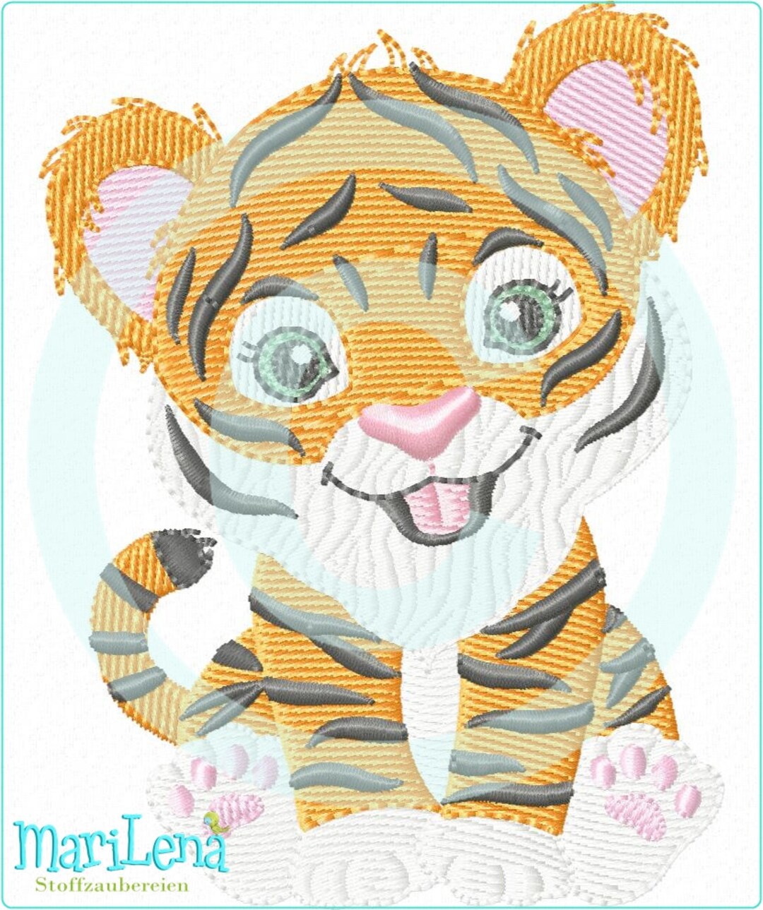 Embroidery File Tiger Tronly Fill 10x10 Embroidery Pattern Cat ...