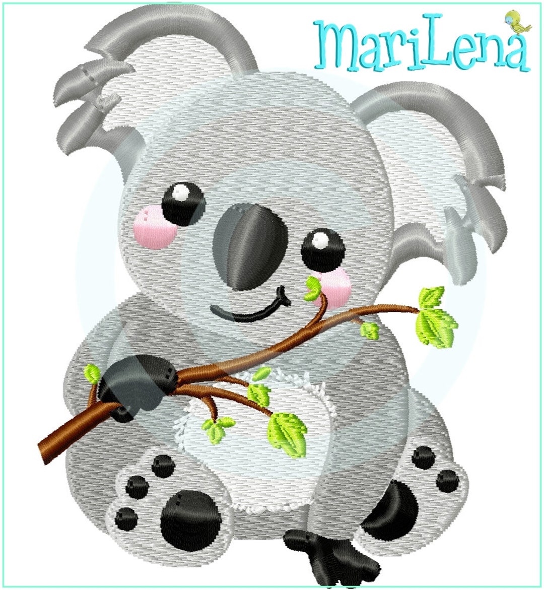 Stickdatei Koala 1 Füll 10x10 (4x4") Stickmuster Stickmotiv Bär ...