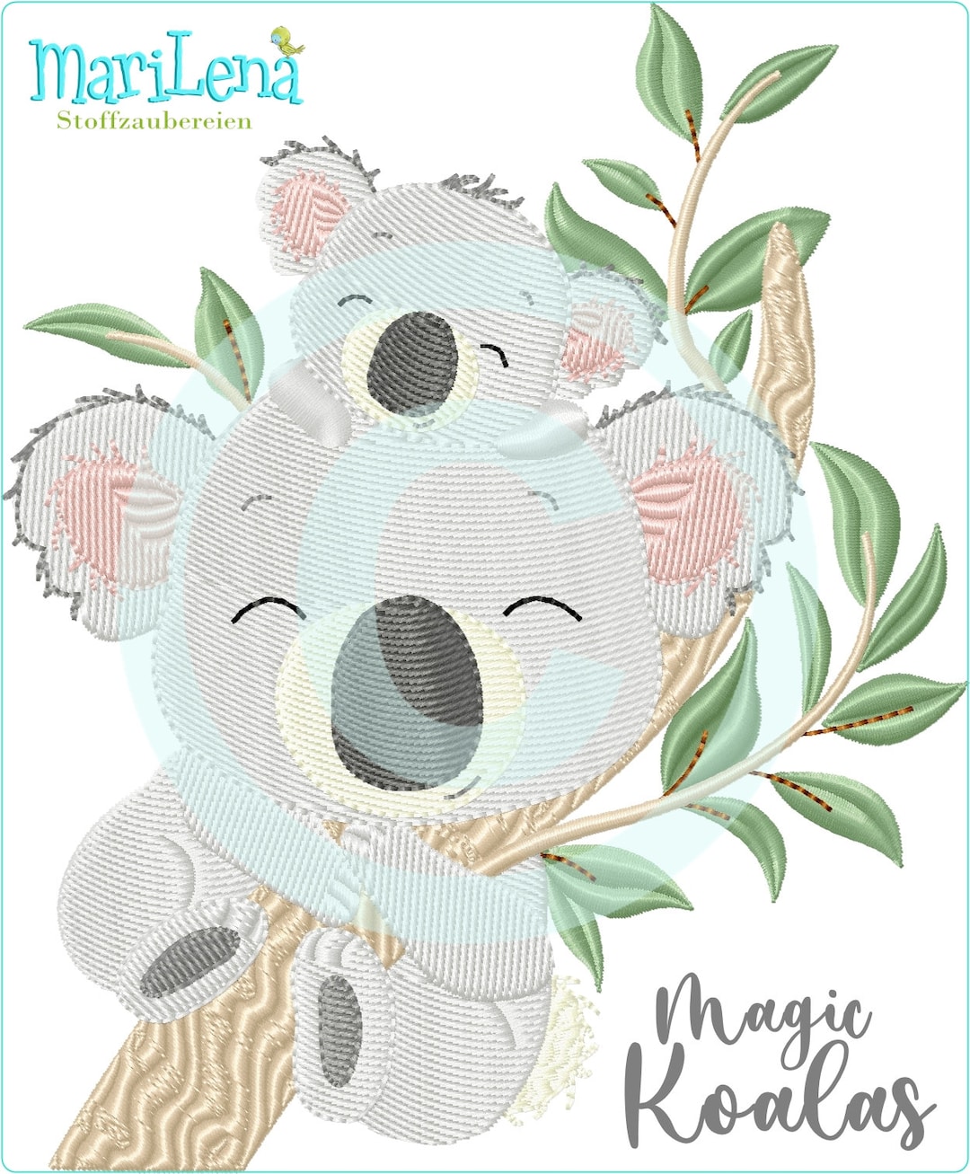 Embroidery File Magic Koalas 1 Full 13x18 Koala Mama Baby (5x7 ...
