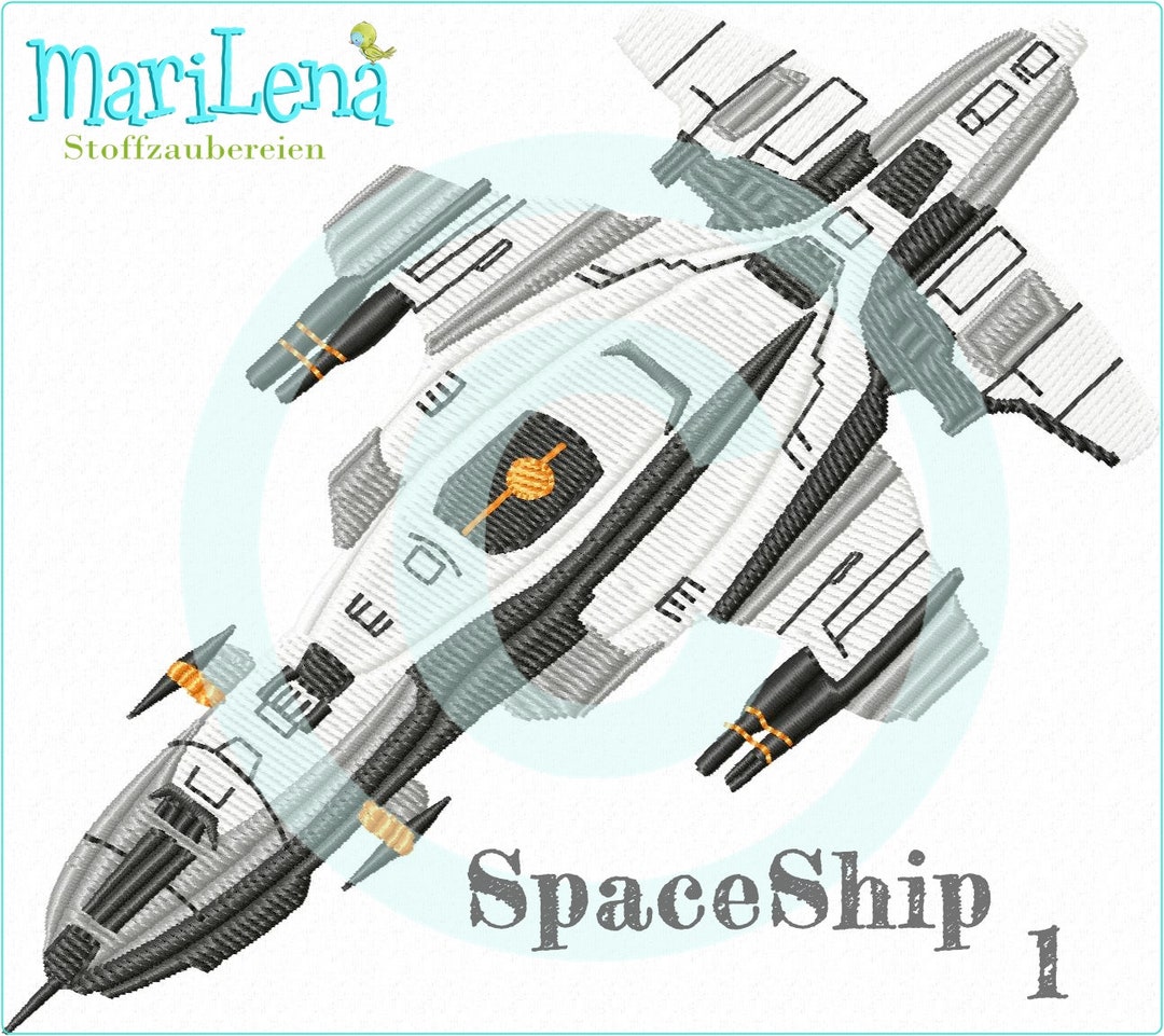 Embroidery File Spaceship Spaceship Shuttle 13x18 Fill Stitch ...