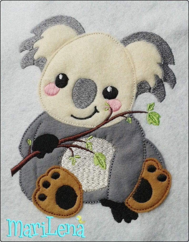 Stickdatei Koala 1 Appli 13x18 5x7 Stickmuster - Etsy.de