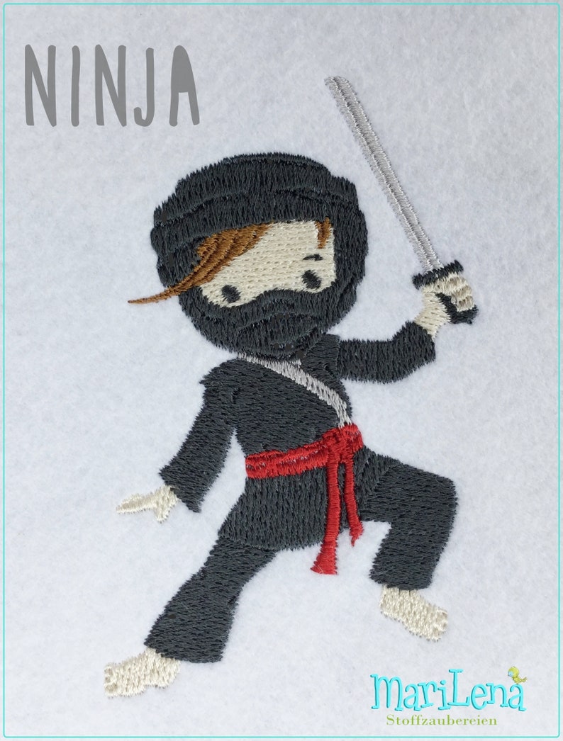 Embroidery File for Embroidery Machines Ninja 1 Fill 10x10 Embroidery ...