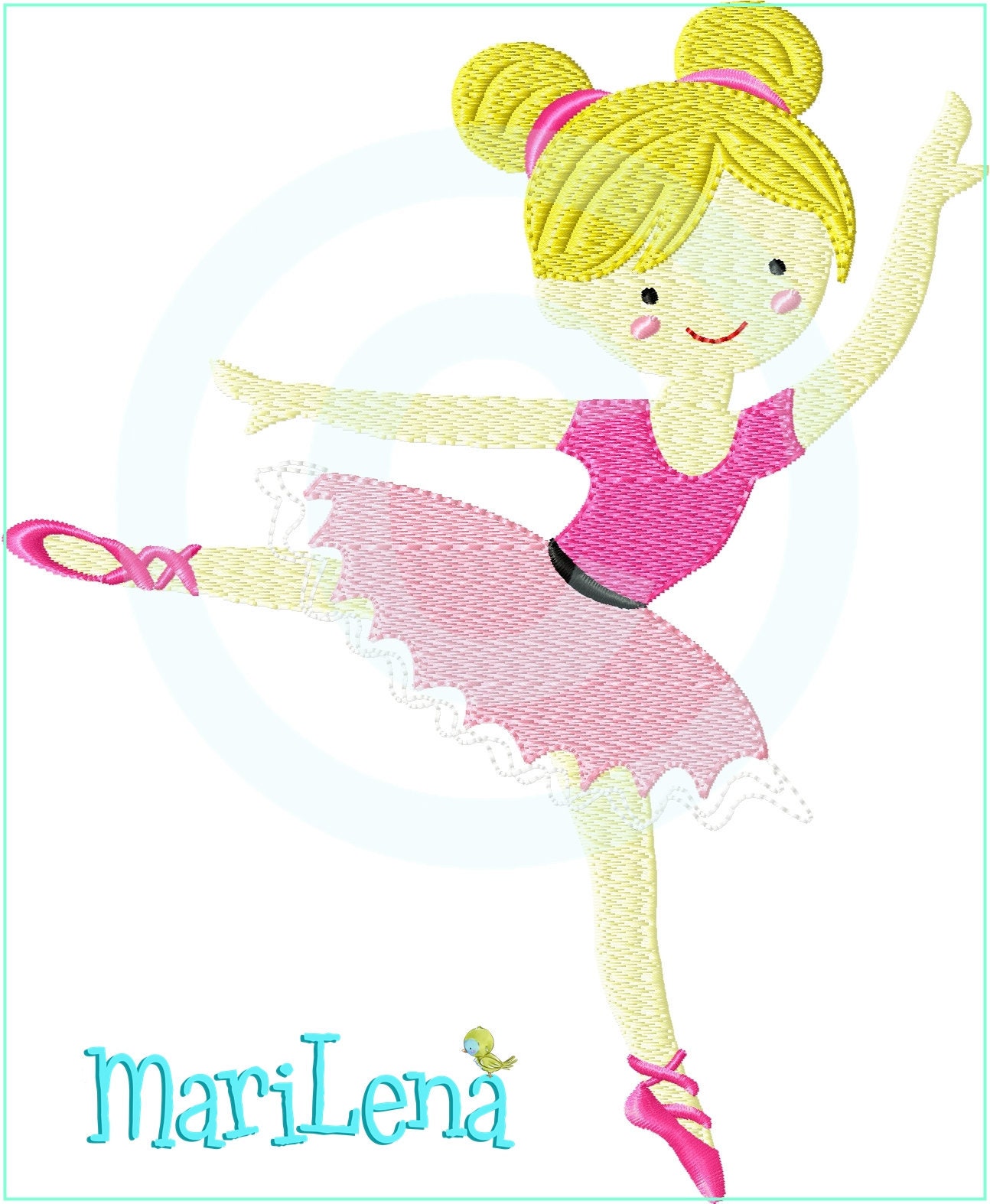 Stickdatei Lisa Ballerina Füll 10x10 4x4 Stickmuster - Etsy