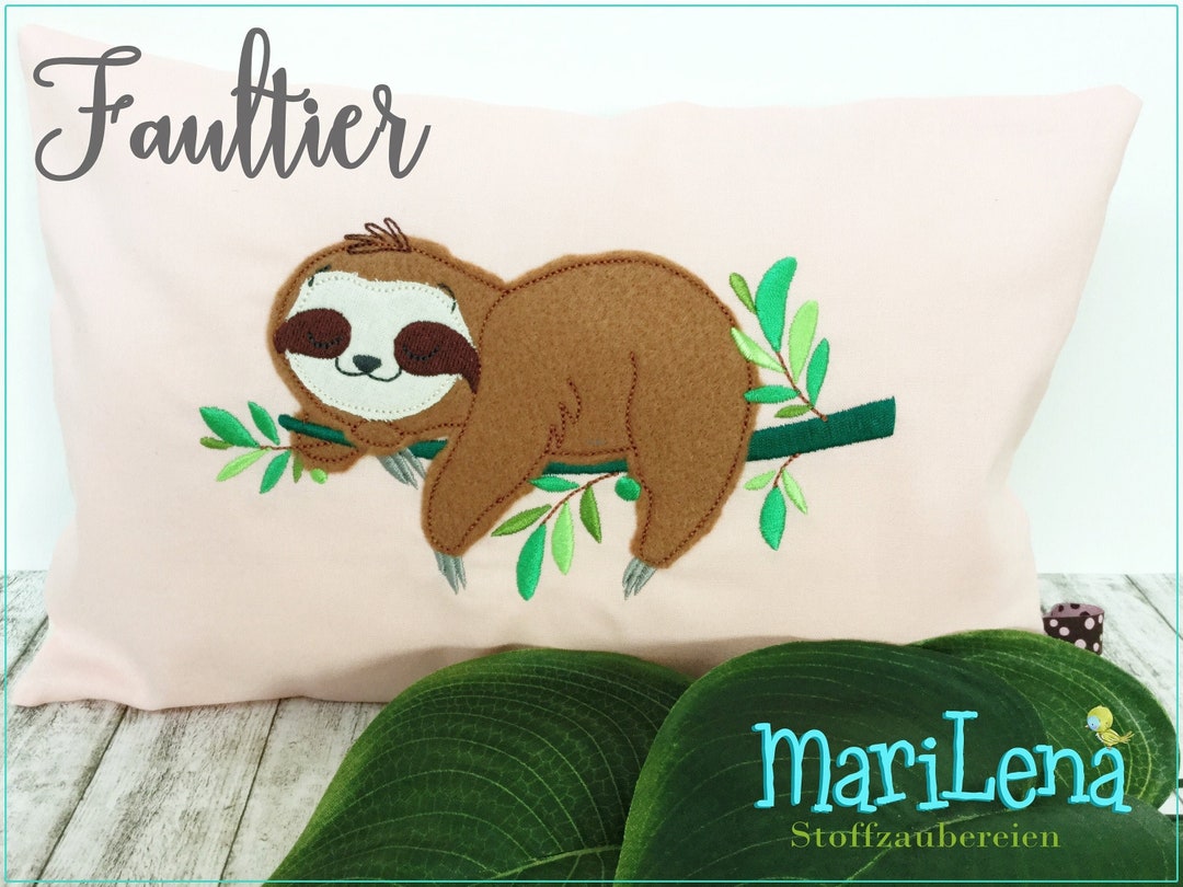 Embroidery File Sloth Fringe Applique 13x18 Doodle Embroidery Pattern ...