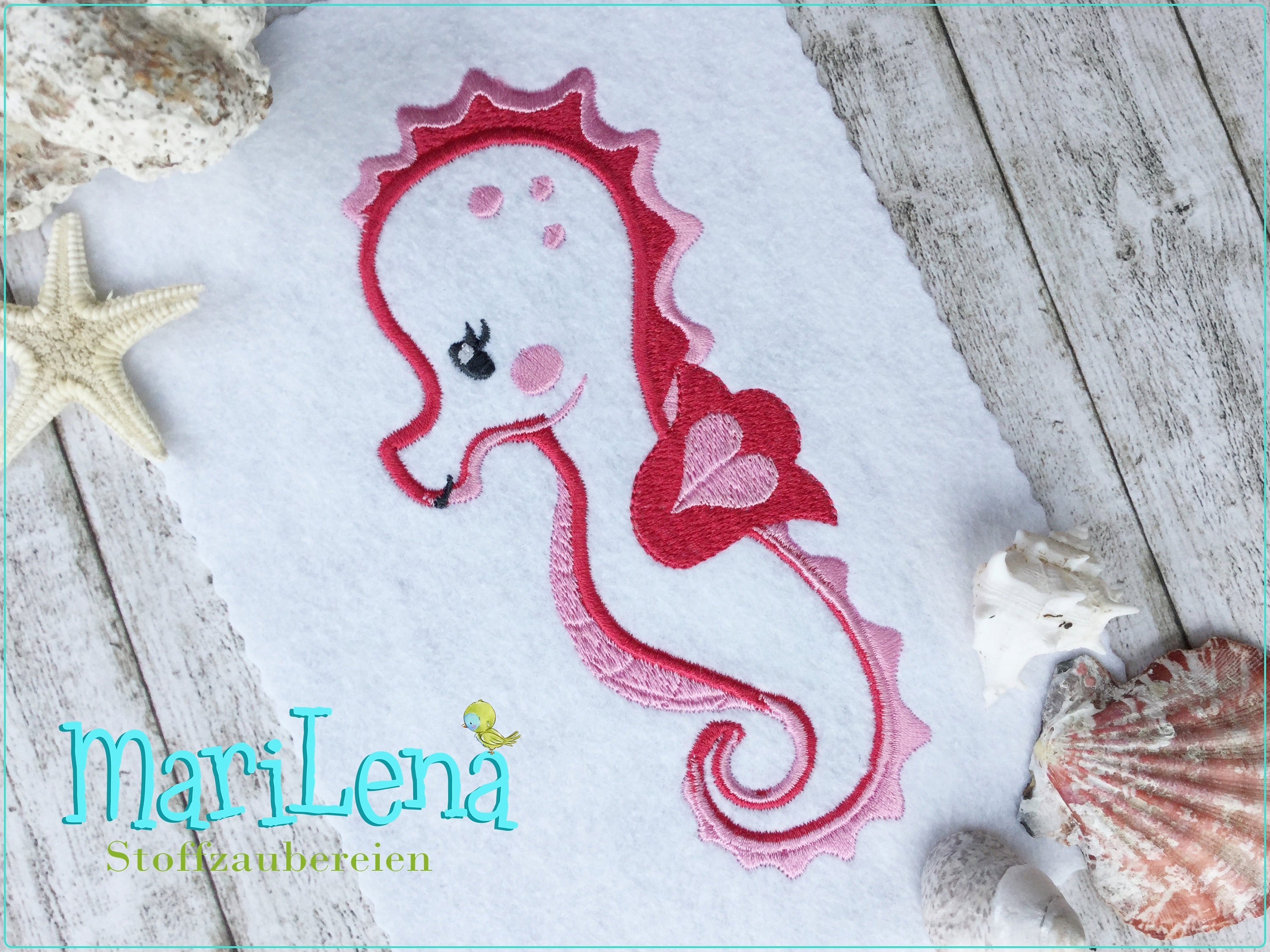 Stickdatei Seepferdchen Appli 13x18 5x7cm - Etsy España