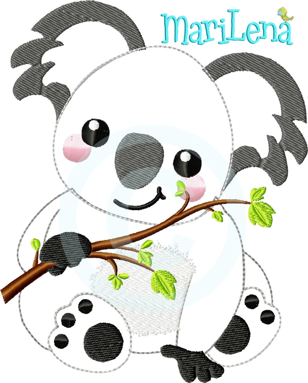 Stickdatei Koala 1 Appli 13x18 (5x7") Stickmuster Stickmotiv embroidery ...