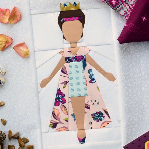 Lilly Enchanted Paper Dolls Single Quilt Block PDF Digital - Etsy