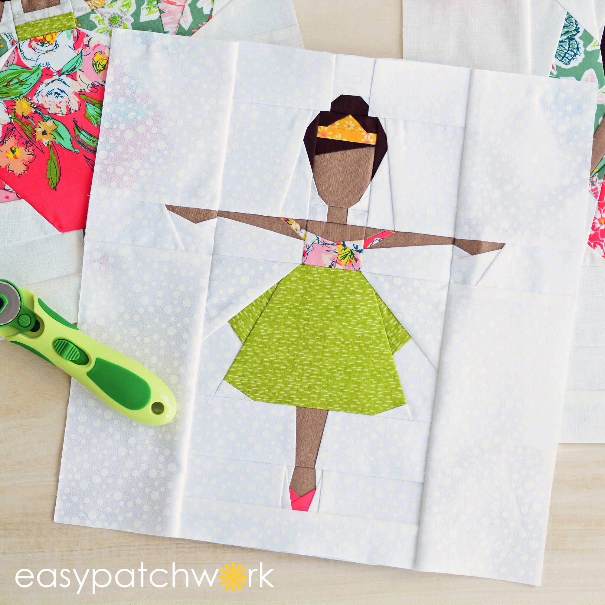 Jael Enchanted Paper Dolls Single Quilt Block PDF Digital - Etsy