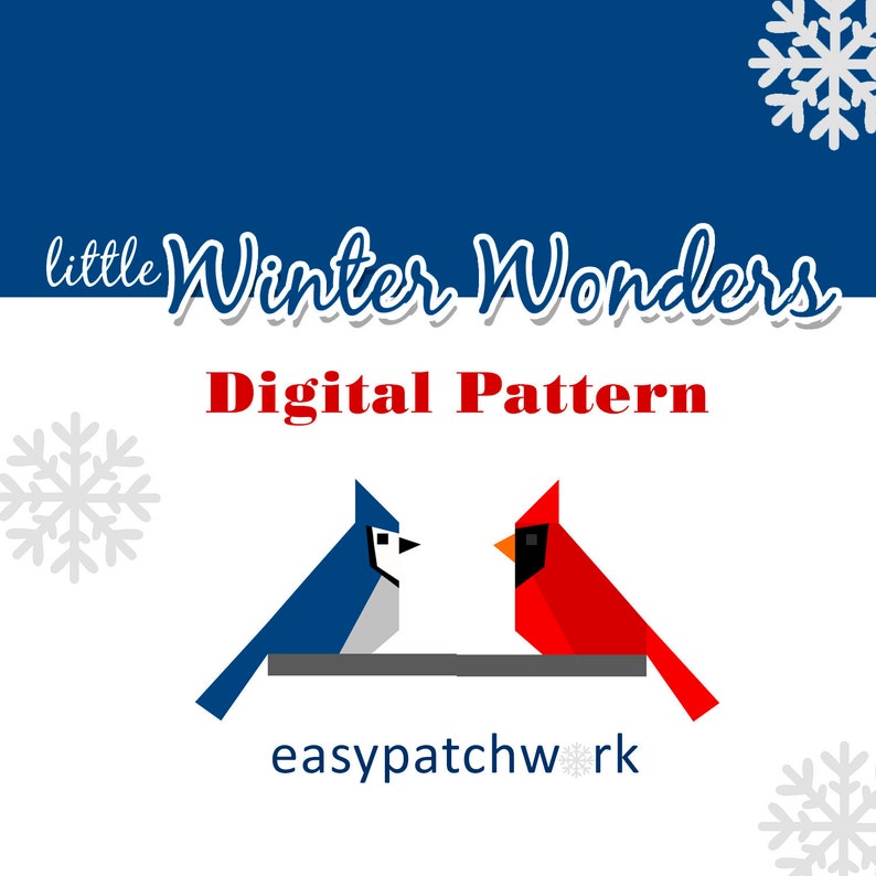 Little Winter Wonders Digital Foundation Paper Piecing Bird - Etsy
